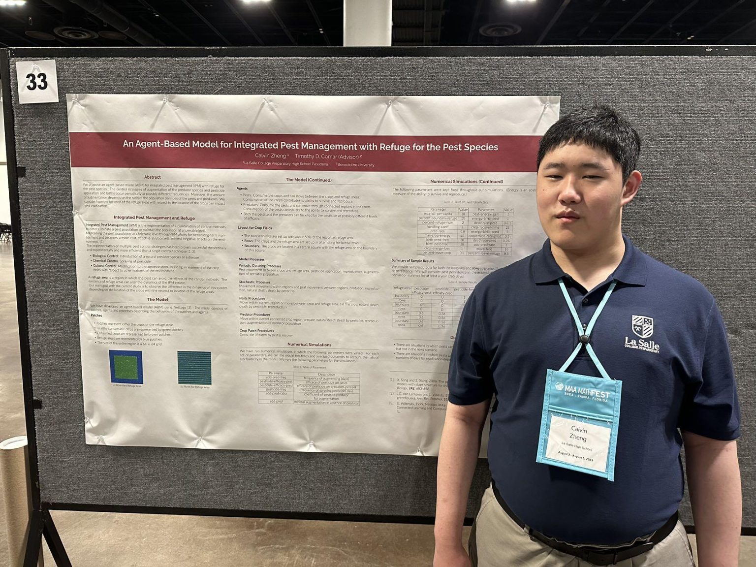 Calvin Zheng '24 attends the 2023 Mathematics Association of America ...